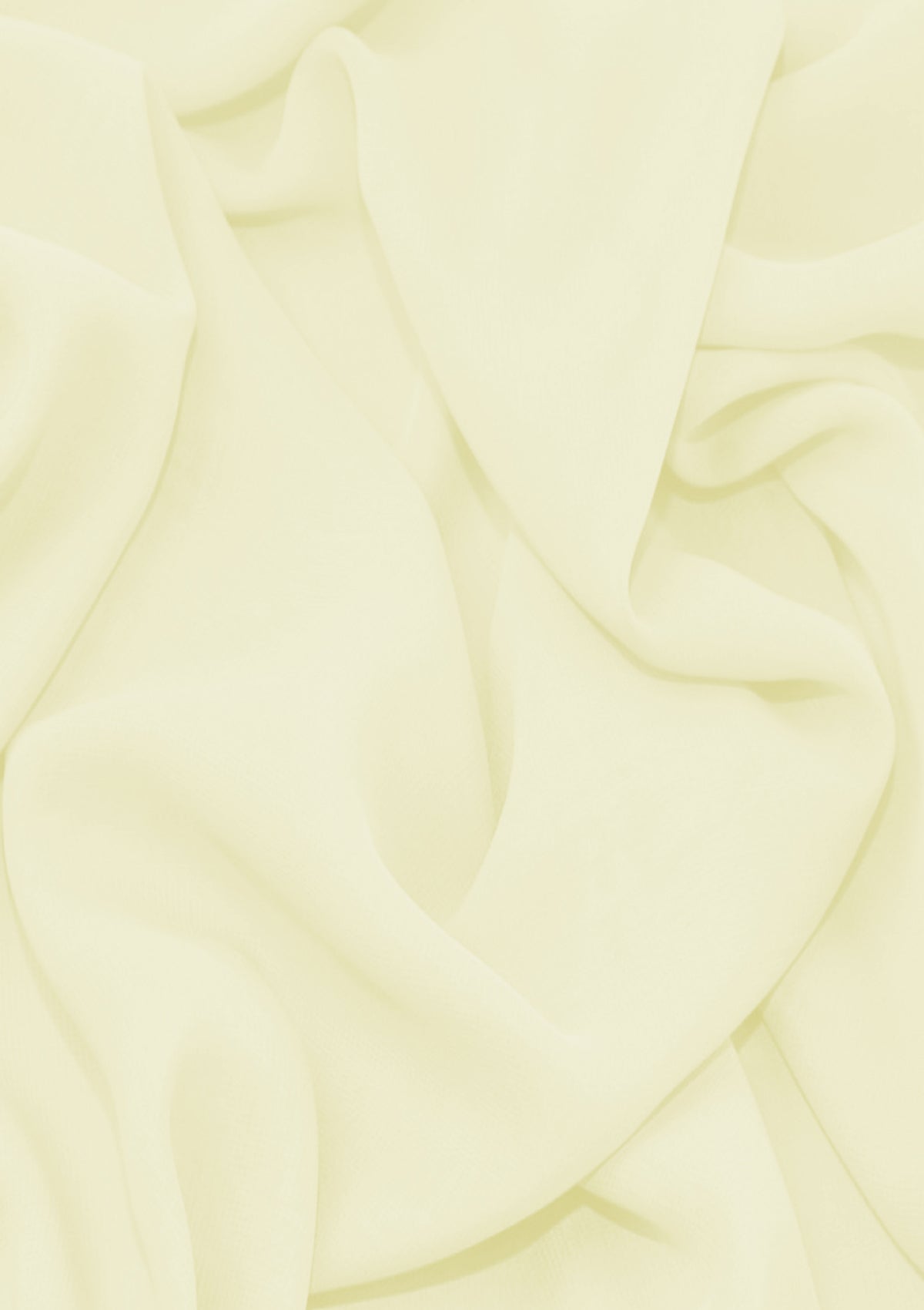 Premium Crepe Chiffon Fabric Light Cream Plain Dyed 44/45" Decoration,