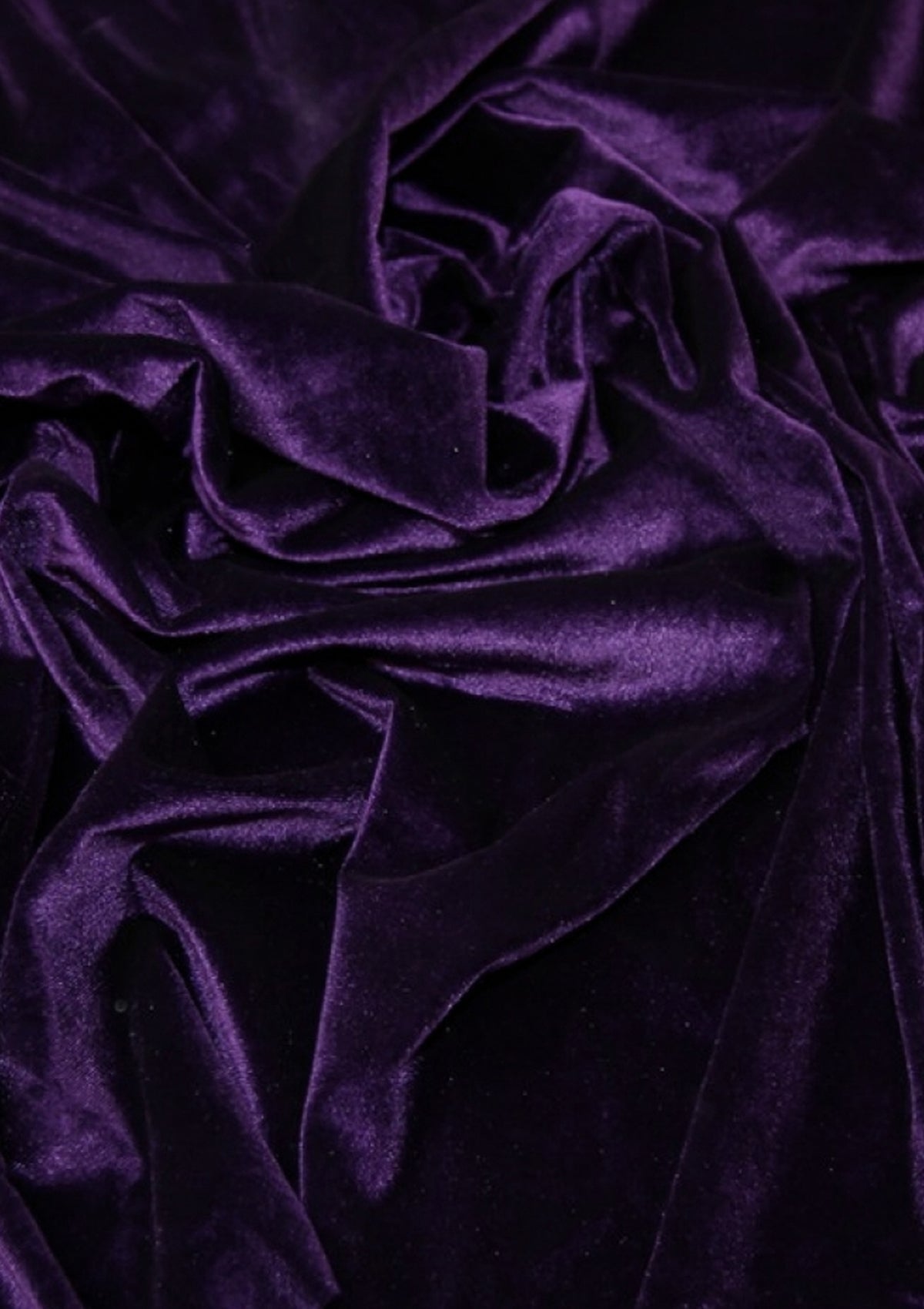 Cadbury Purple Premium Velvet Gloss Finish Fabric 1-Way Stretch 60" fo