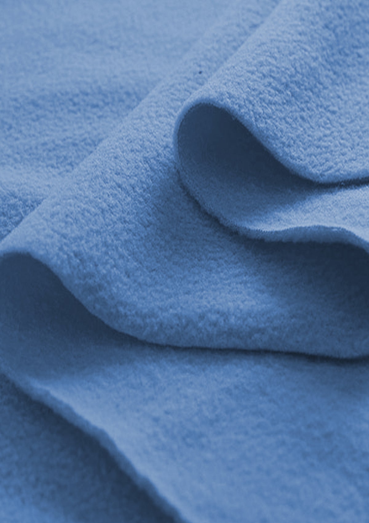 Uniform Blue Fleece Fabric Warm Soft Pile Polar Anti Pill Fleece Mater