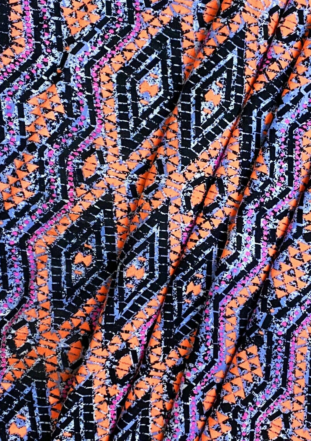 Abstract Diamond Jersey Fabric Designer 62" Wide Viscose Elastane 2-Wa